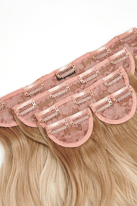 Super Thick 22" 5 Piece Natural Wavy Clip In Hair Extensions ...